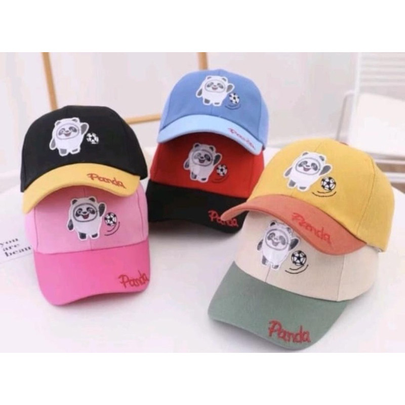 Jual Topi Anak Bordir Panda Bola | Shopee Indonesia