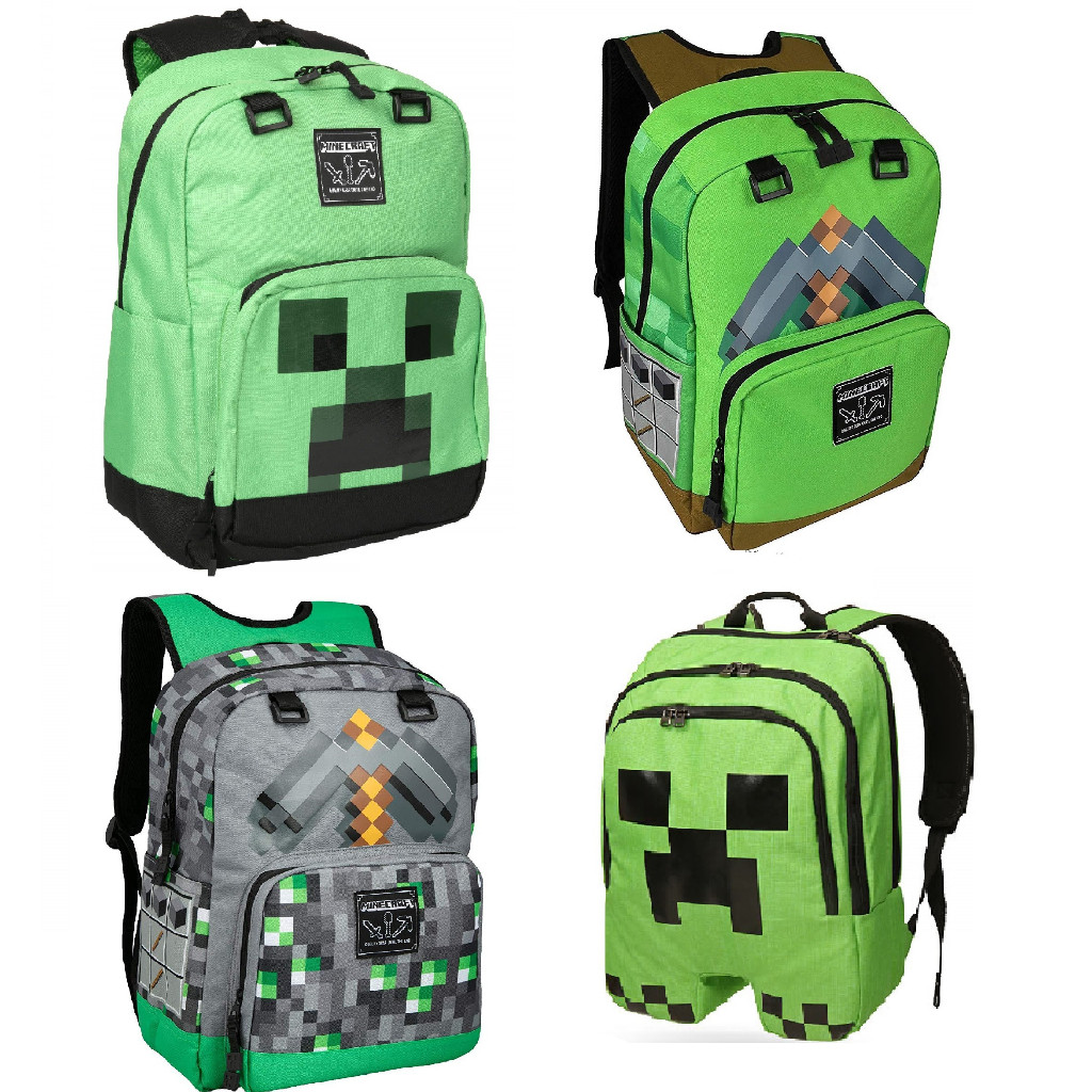 Jual Tas Minecraft / Tas Ransel Minecraft (Green) | Shopee Indonesia