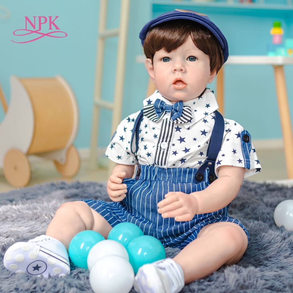 Jual 70CM Reborn Baby Toddler Boy Huge Baby Size Liam Finished doll ...