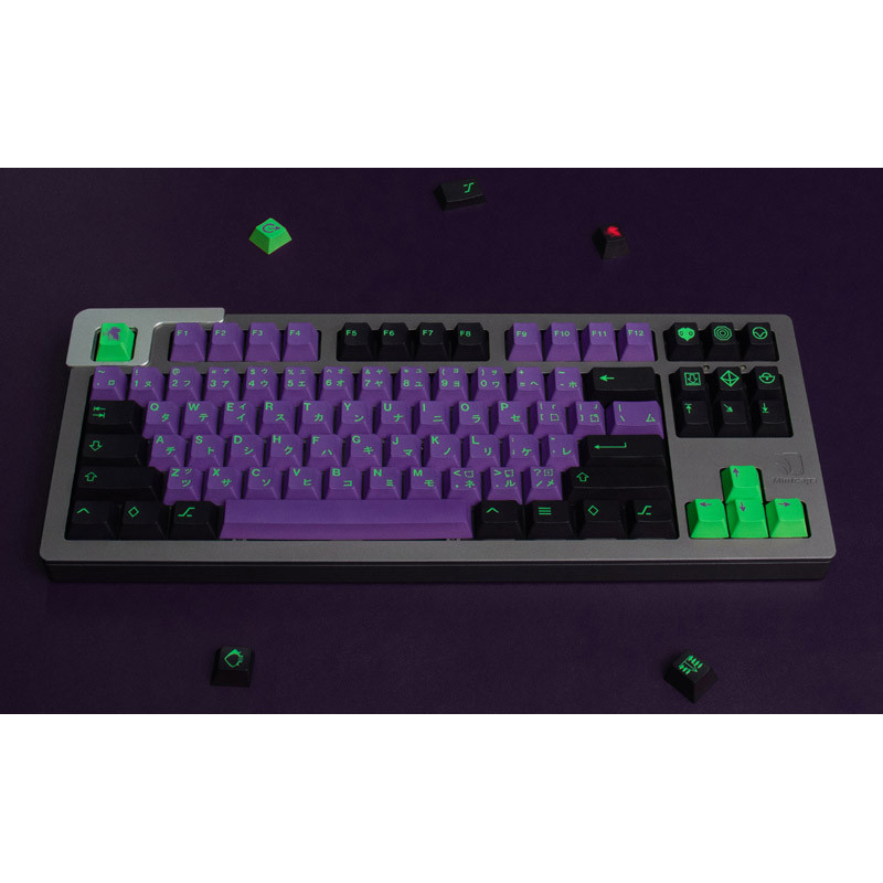 Jual Yongqiu GMK Mecha-01 EVA ungu Jepang cherry keycaps PBT sublimasi ...