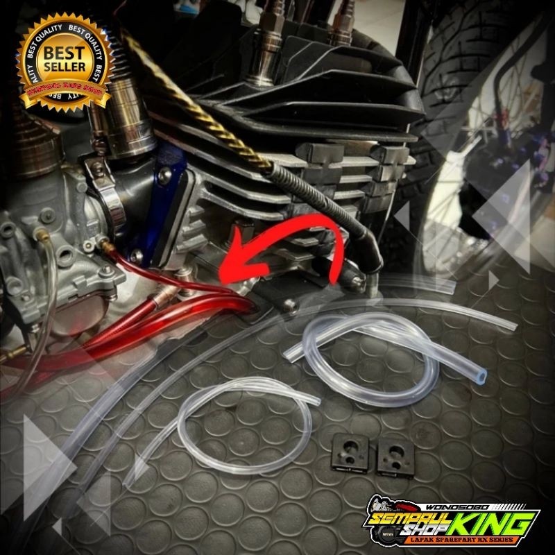 Jual Selang oli samping bening transparan Rx king rxking sepaket karet ...