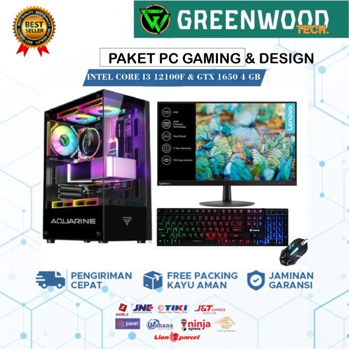 Jual PC GAMING I CPU I Core i3 12100F I RAM 16GB I VGA GTX 1650 6GB -KOMPUTER DESIGN & GAME ...