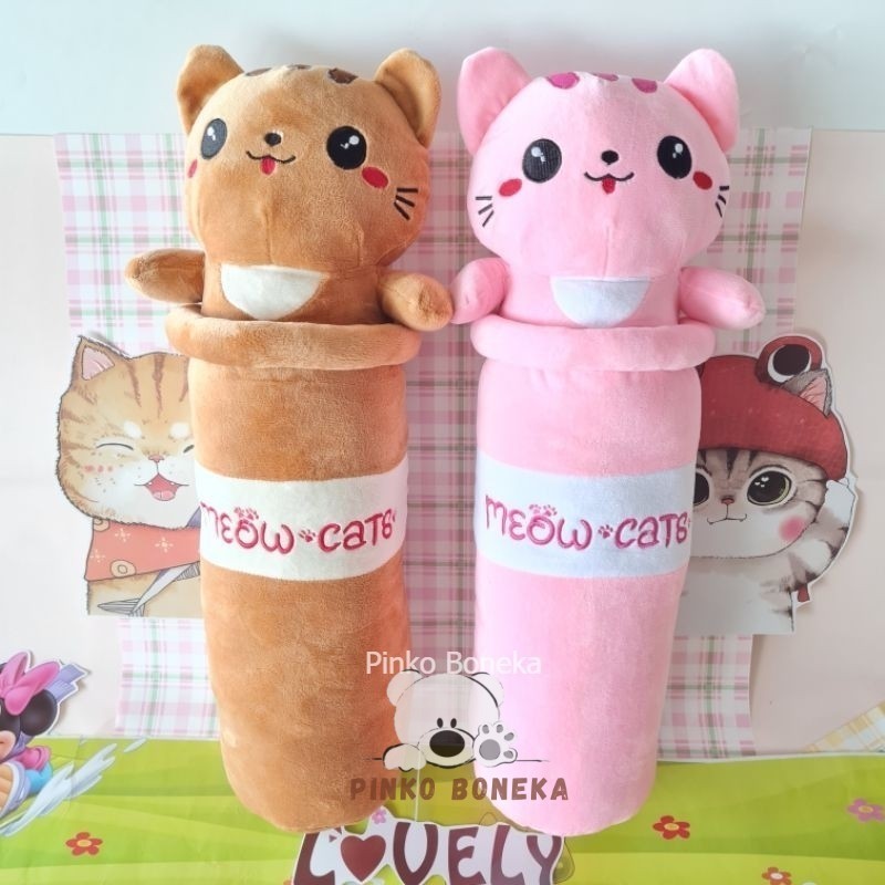Jual Boneka Guling Anak Guling Animal Binatang Karakter Kucing Cat 60cm ...