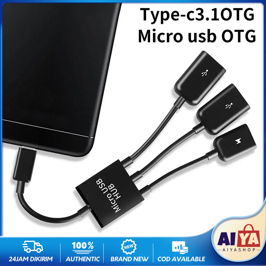 Jual KABEL OTG OTG 3 IN 1 MICRO USB TYPE C FAST TRANSFER DATA 3.0 ...