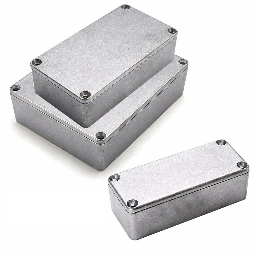 Jual Effect Aluminum Box Metal Electric Case Instrument Silver ...