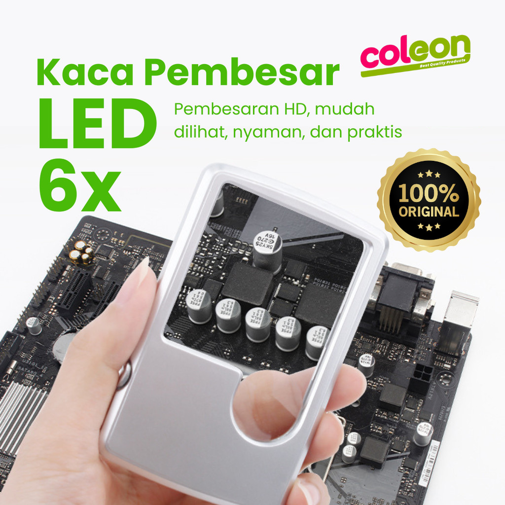 Jual Kaca Pembesar Lampu LED 4B-3 Kartu Nama Lensa Optik Akrilik Portabel Kartu Lampu Led ...