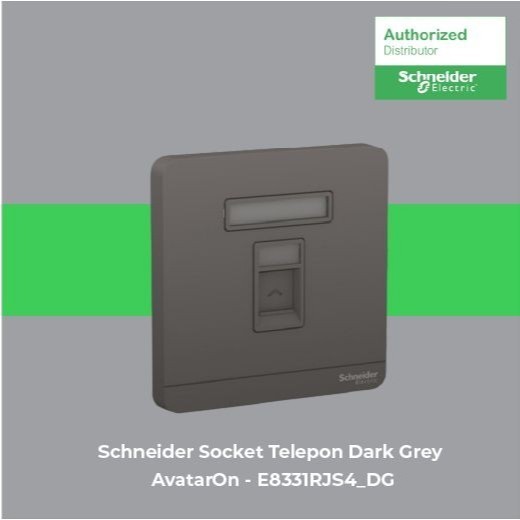 Jual Schneider Socket Telepon Dark Grey AvatarOn - E8331RJS4_DG ...