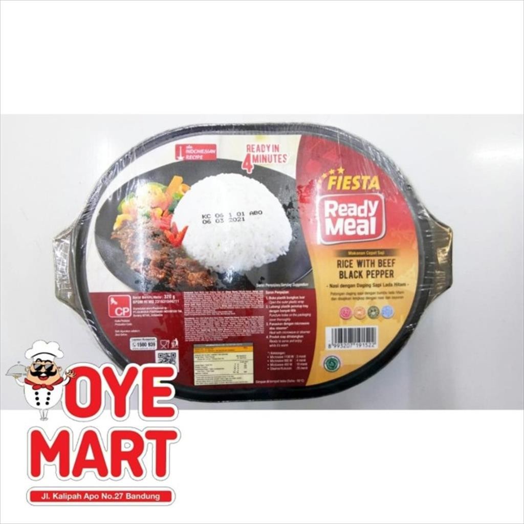 Jual FIESTA READY MEAL RICE WITH BEEF BLACKPEPPER 320GR / NASI DENGAN ...