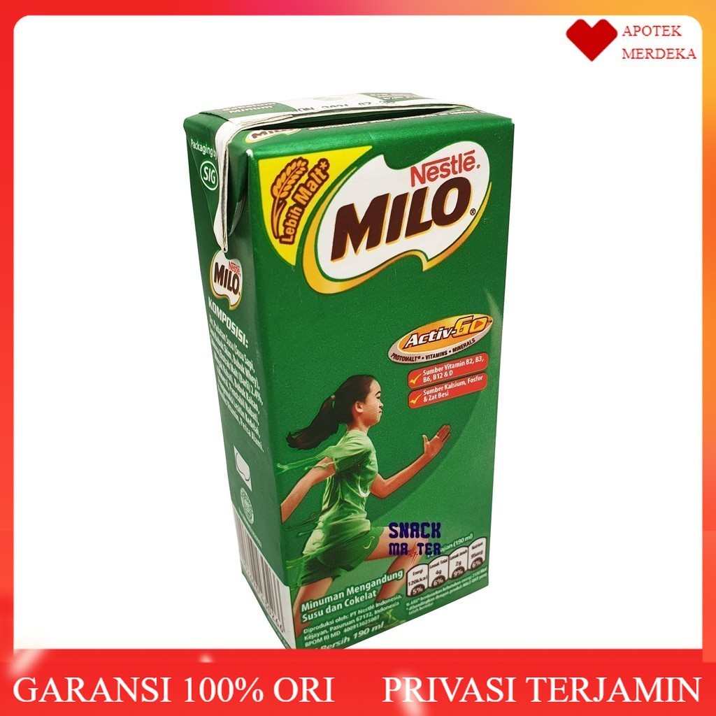 Jual Susu UHT Milo Active Go Kemasan Kotak - Netto 180 ml | Shopee Indonesia