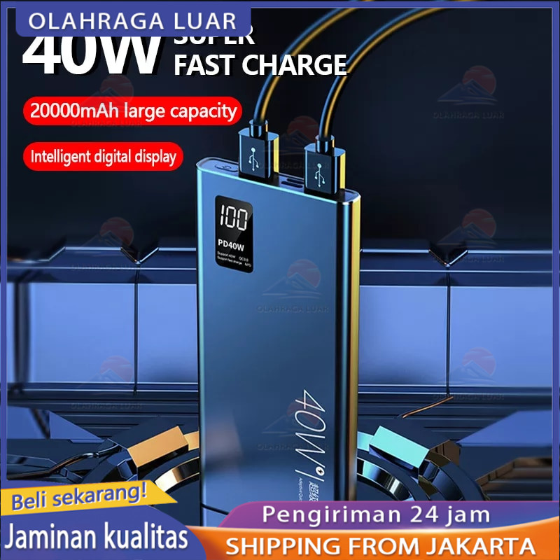 Jual PowerBank 10000 mAh PowerBank Fast Charging Power Bank PD 40W 2A Dual USB Output 3 Input ...