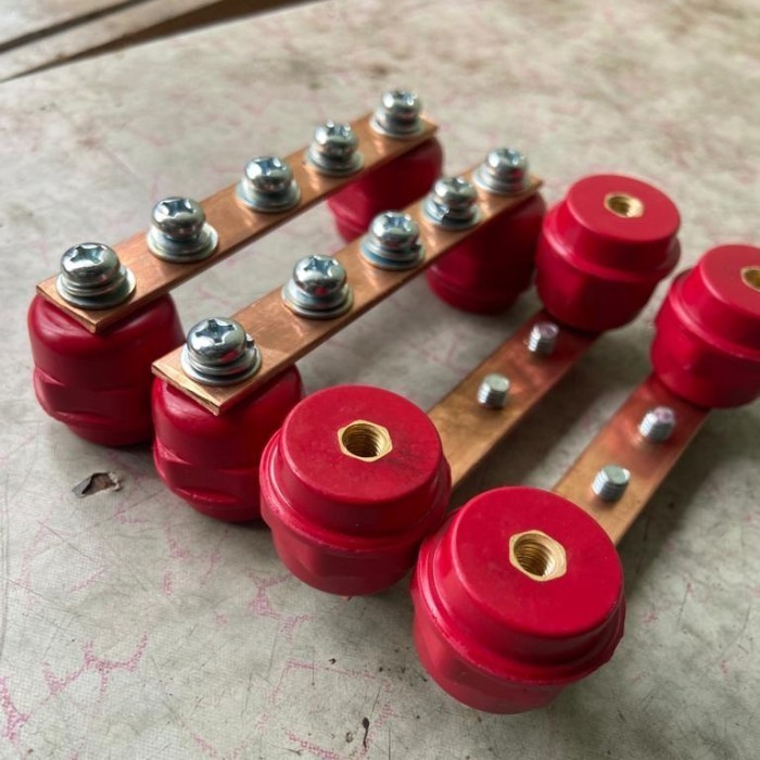 Jual busbar tembaga 3mm x 20mm x 150mm komplit / busbar custom ...