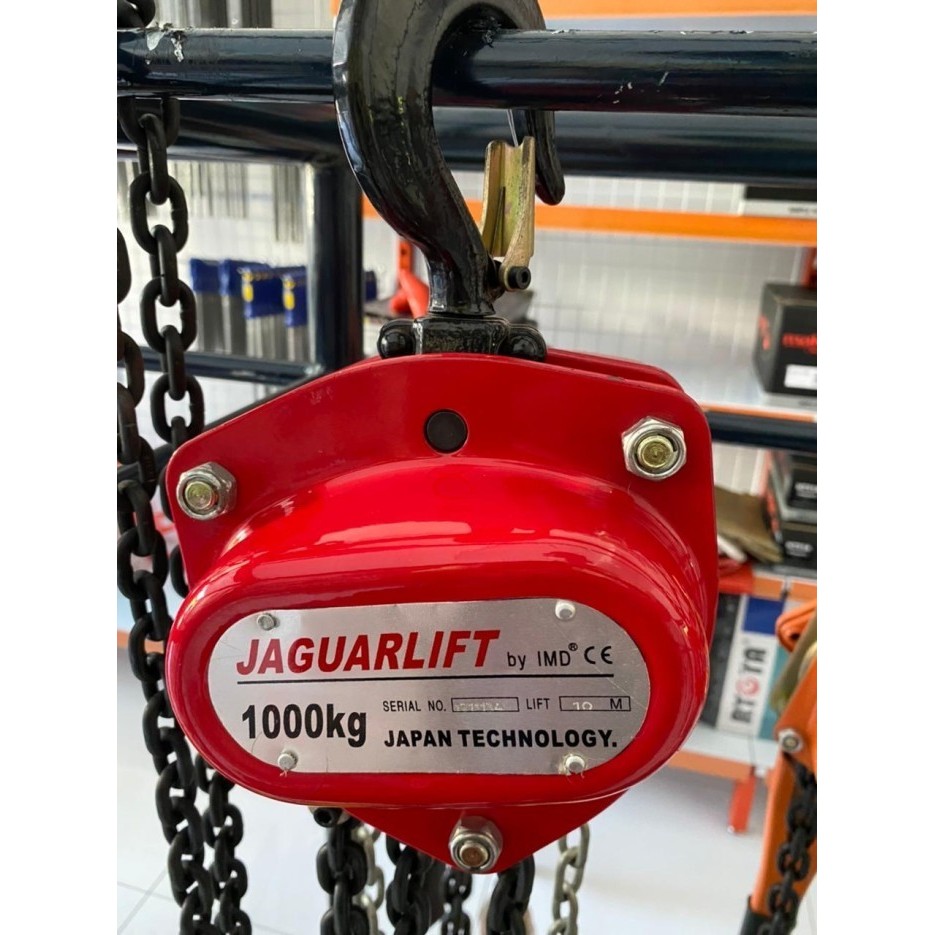 Jual Chain Block Jaguarlift 1 Ton x 10 Meter / Takel Katrol Kerekan 1 ...