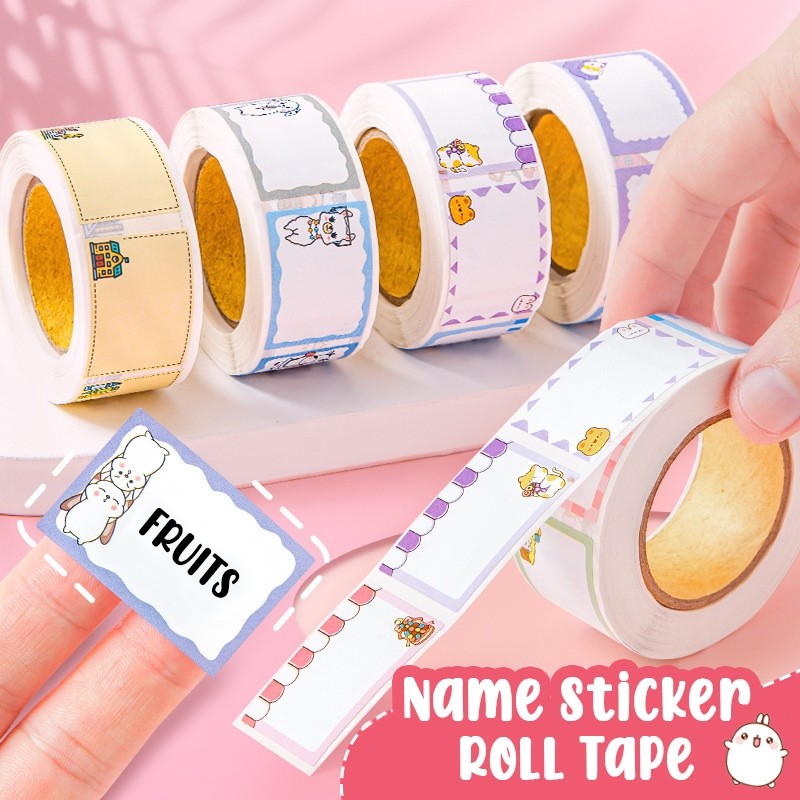 Jual Name Sticker Roll Tape Stationery, Stiker Label Nama Buku Alat ...