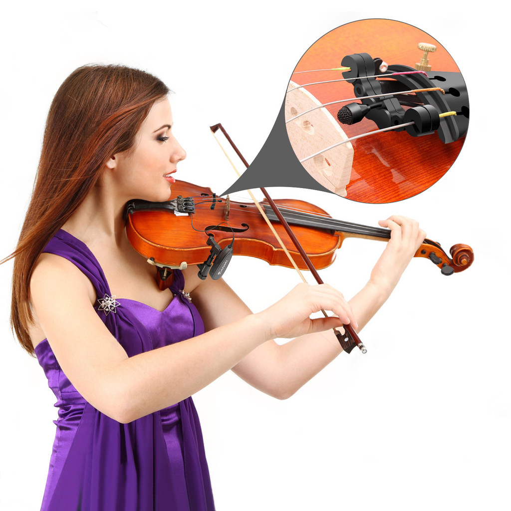 Jual 2.4G Professional Condenser Wireless Violin Microphone Musical ...