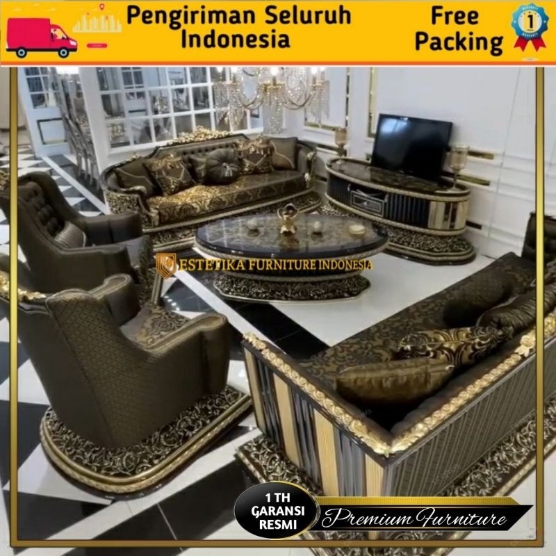Jual ESTETIKA FURNITURE INDONESIA - Kursi Sofa Ruang Tamu Raja Salman ...
