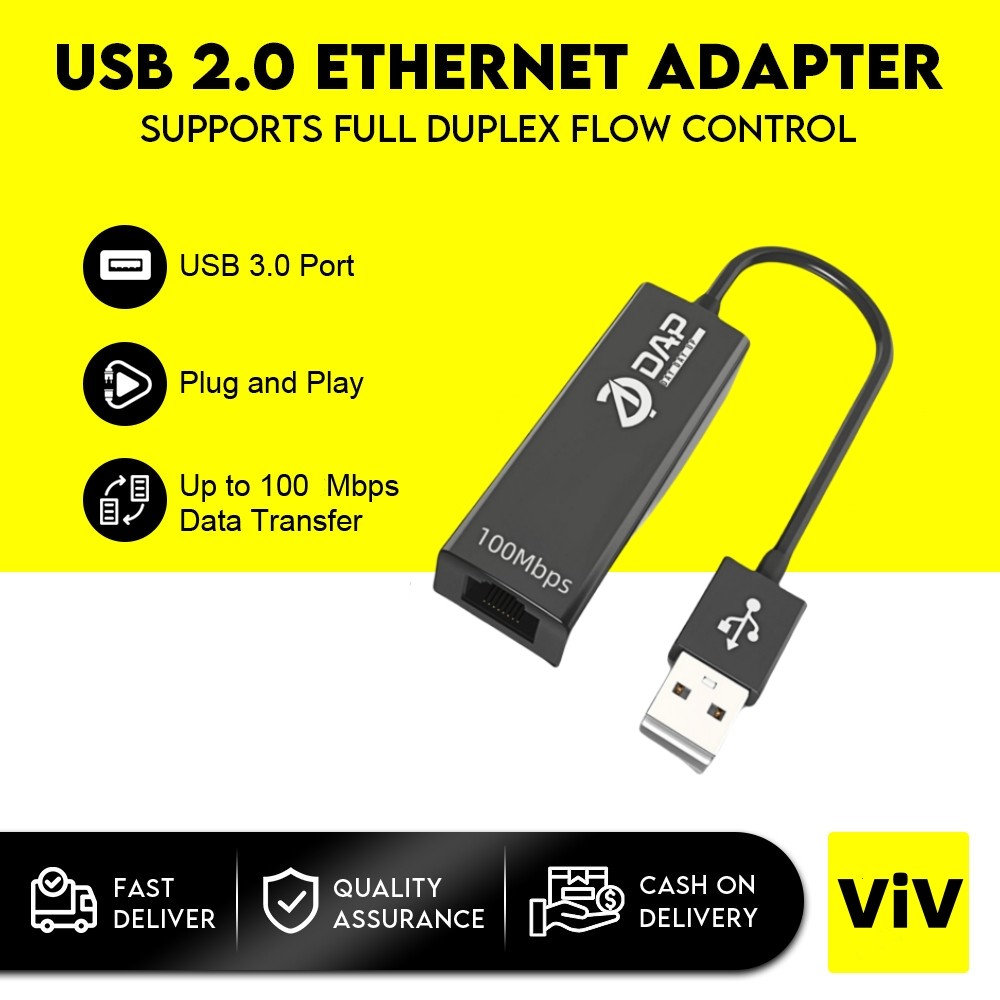 Jual DAP D-H07 Popcorn USB 2.0 to Ethernet Adapter RJ45 Lan Networks ...