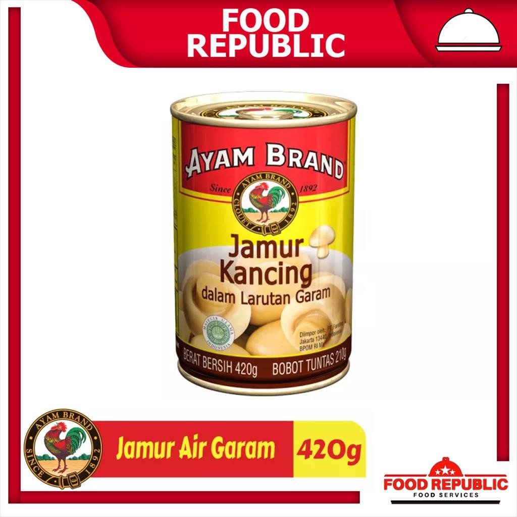 Jual AYAM BRAND JAMUR KANCING 420 GR KALENG WHOLE MUSHROOMS CAN HALAL ...