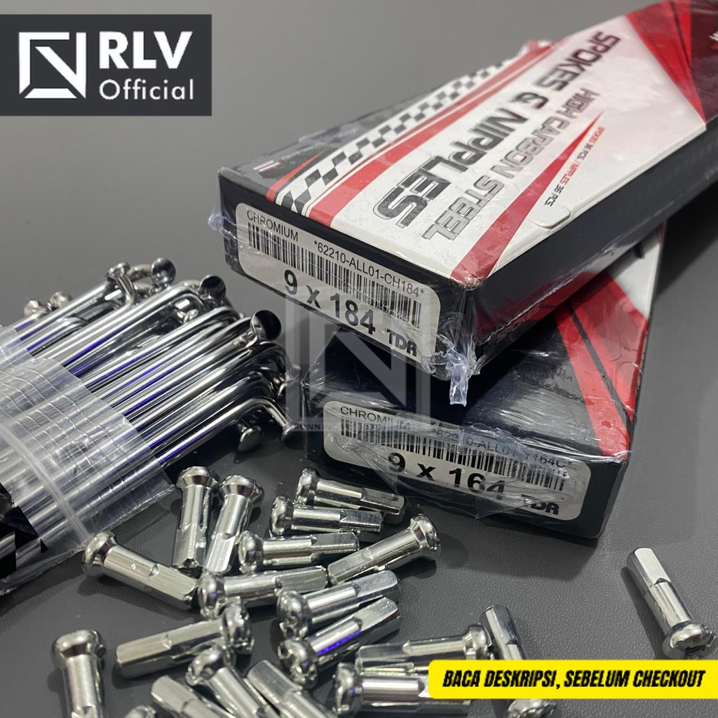 Jual Ruji motor Jari jari TDR Racing chrome Sepaket Depan belakang pnp ...