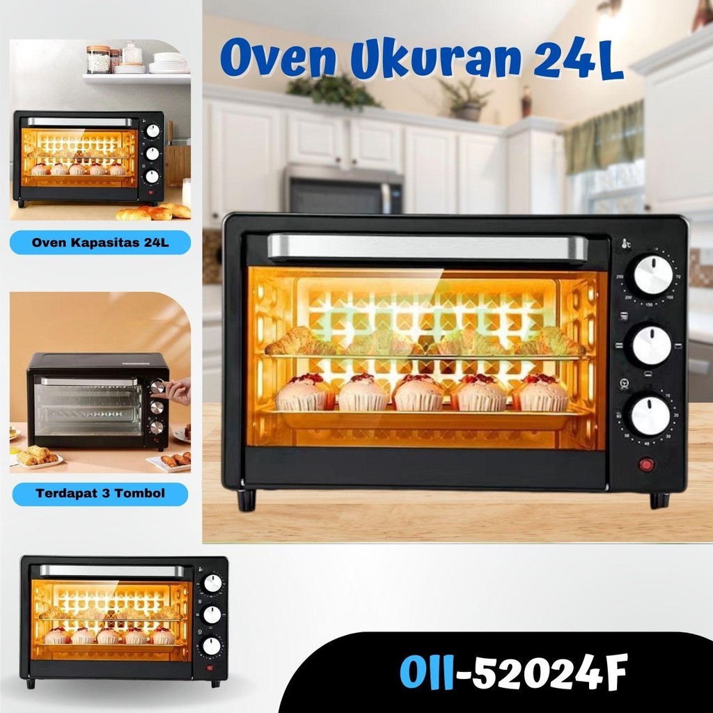 Jual 【COD】OVEN Jumbo Ukuran 24L Pemanas Atas Bawah OLL-52024F | Shopee ...
