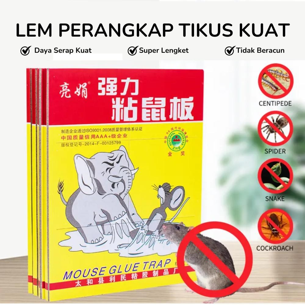 Jual [OR] Lem Perangkap Tikus Papan Super Lengket Penangkap Hama ...