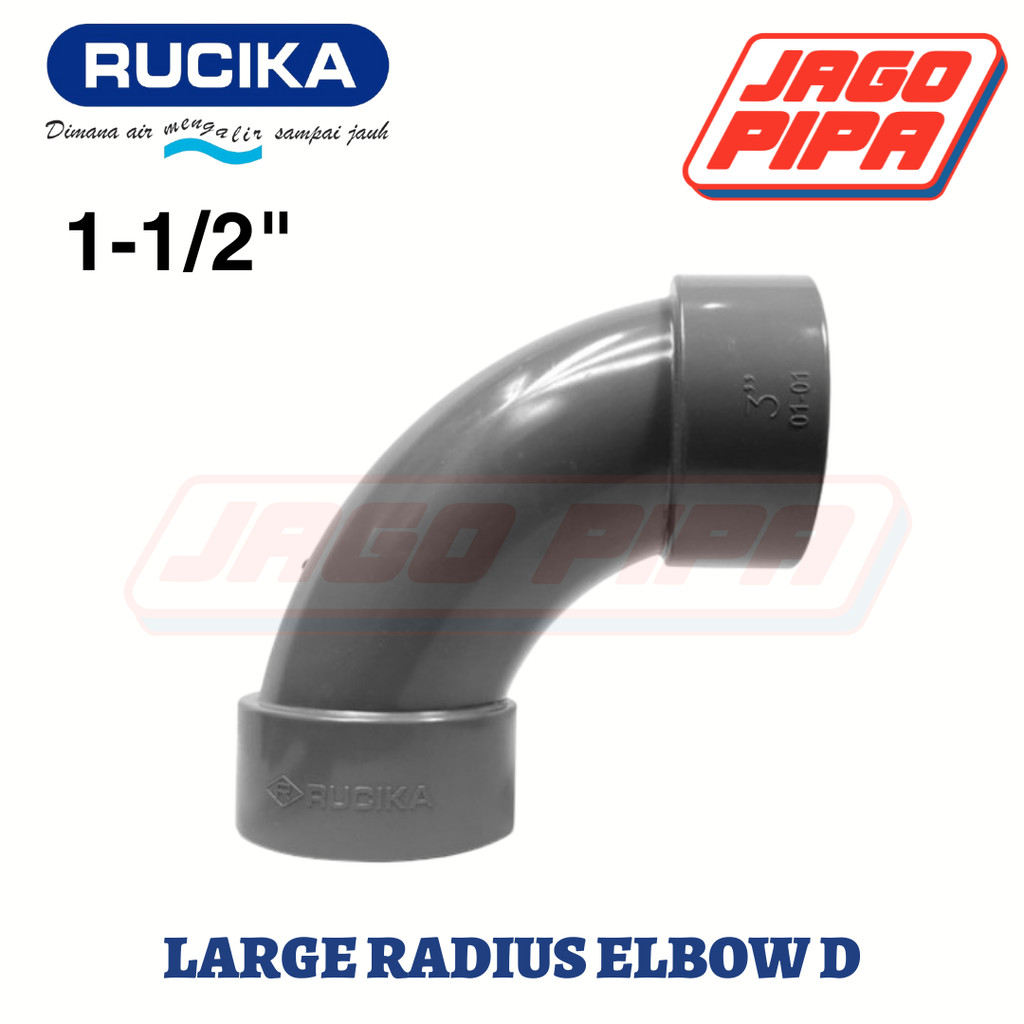 Jual Rucika Long Elbow D 1-1/2 inch / Large Radius Elbow Knee Panjang 90 Derajat 1-1/2" | Shopee ...