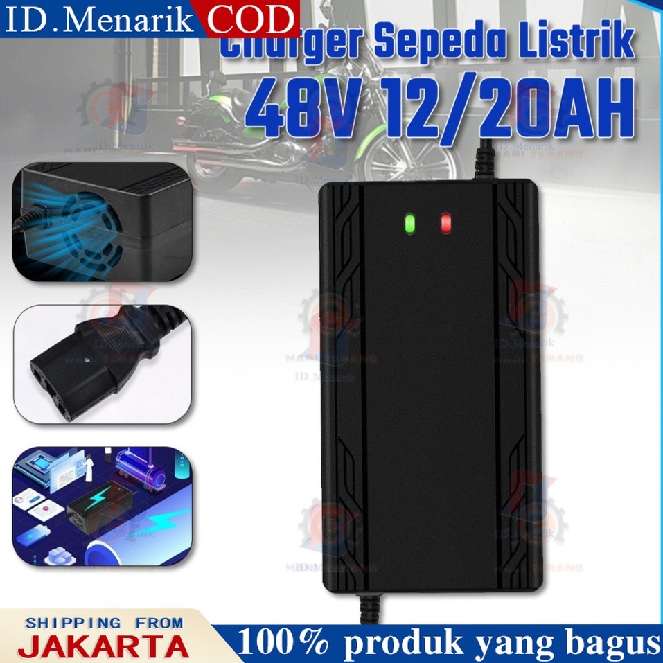 Jual Charger Sepeda Listrik 48V-12/20AH for Lead-Acid Battery Charger Sepeda Listrik Exotic ...