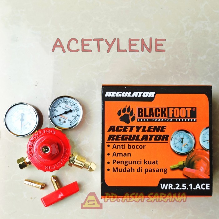 Jual Regulator Acetylene Las BLACKFOOT Welding Tabung Asetilin WR.2.5.1 ...