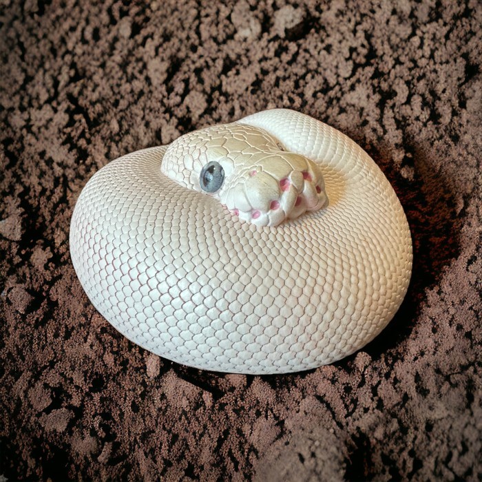 Jual Ball Python Leucistic - Python Regius Resin Animal Heavenly Body ...