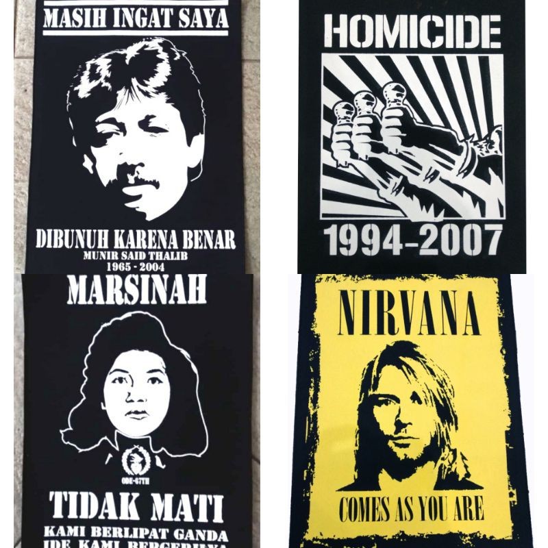 Jual backpatch / emblem punggung MUNIR / MASIH INGAT SAYA / HOMICIDE ...