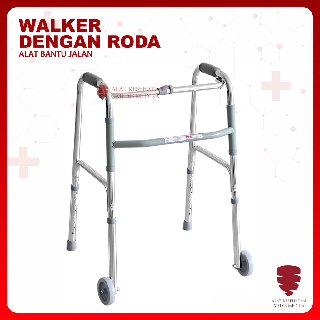 Jual Tongkat Walker dengan Roda Alat Bantu Jalan Jemuran Terapi Manula ...