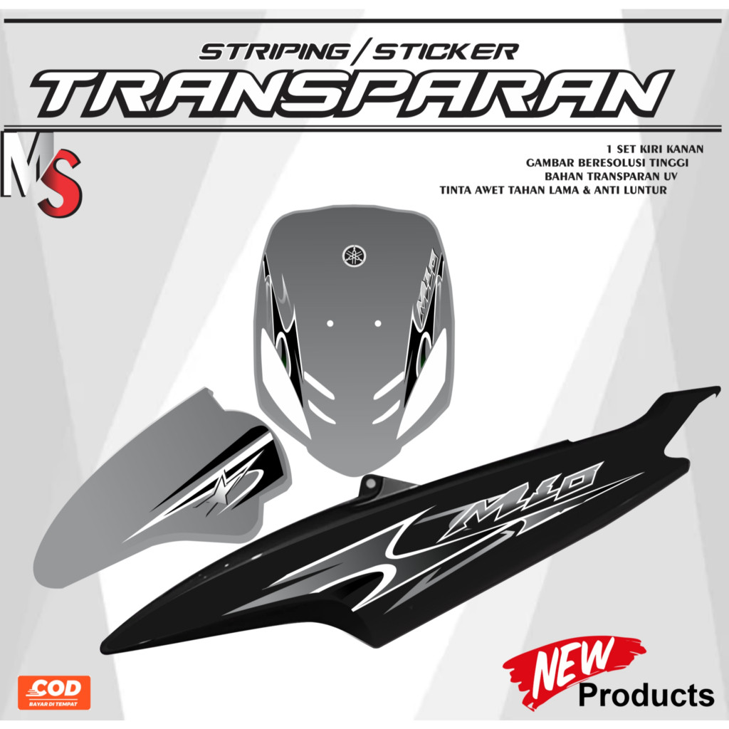 Jual STRIPING LIS Striping Transparan Yamaha Mio Sporty/Smile Custom ...