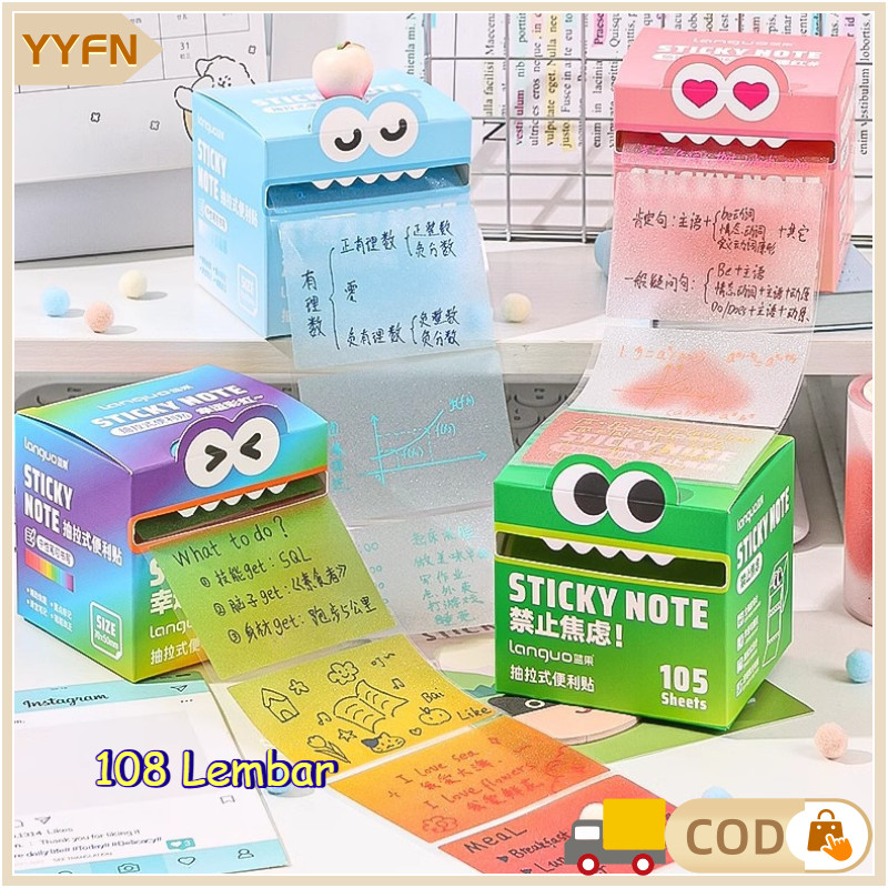 Jual Sticky Notes 108 Lembar Catatan Memo Lucu / Pull-Out Catatan ...
