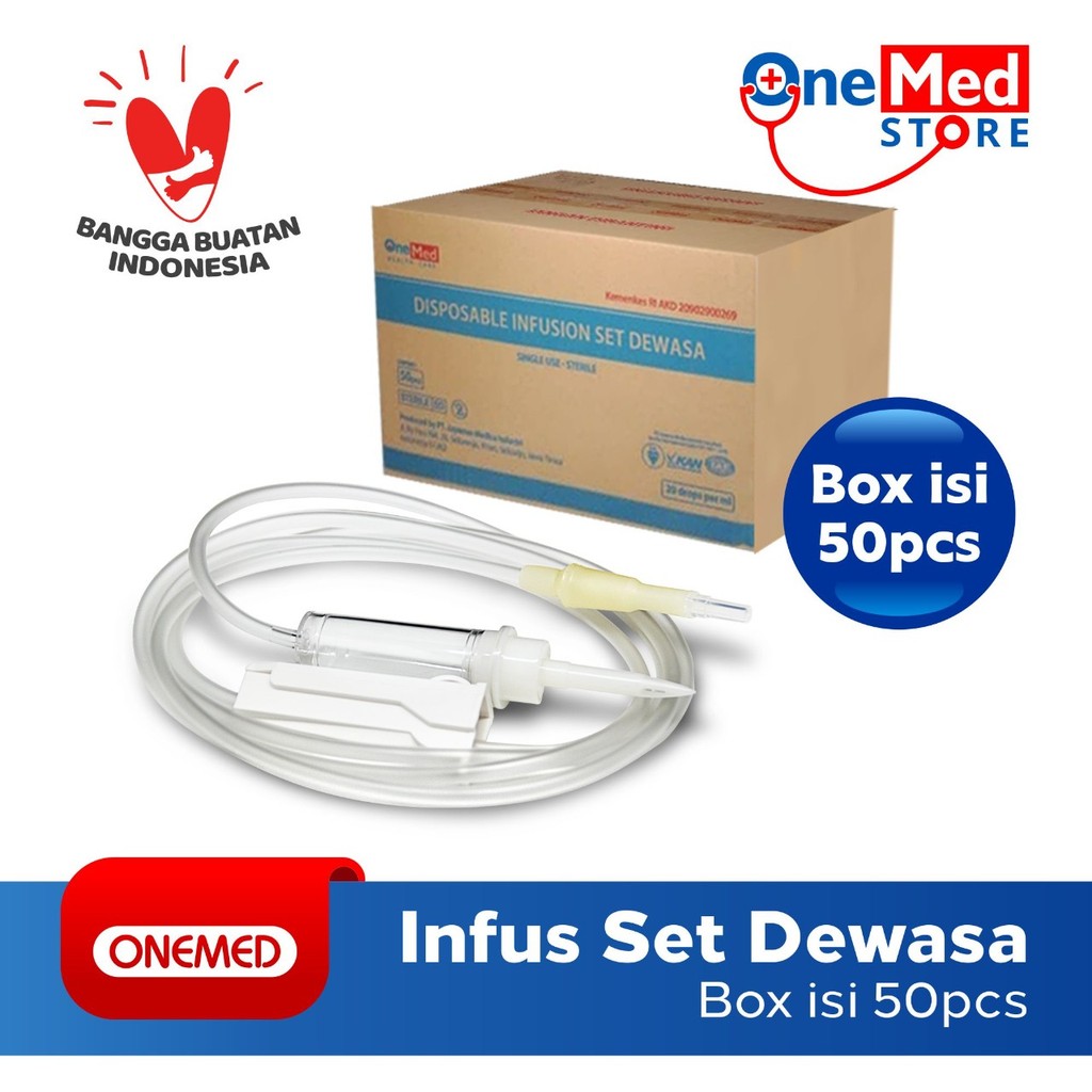 Jual Infus Set Dewasa Box isi 50pcs OneMed OJ3 | Shopee Indonesia