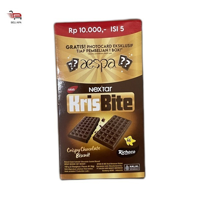 Jual NABATI NEXTAR KRISBITE - 10 X 25 GR BISKUIT COKLAT KRIM KEJU ...