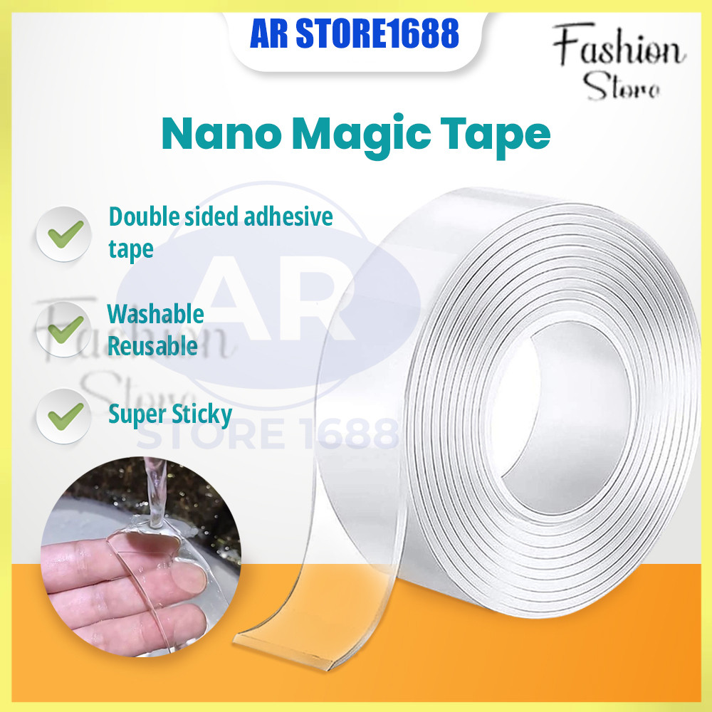 Jual FS PAKET 5PCS S Magic Tape Viral Double Tape Balon Nano Tape ...