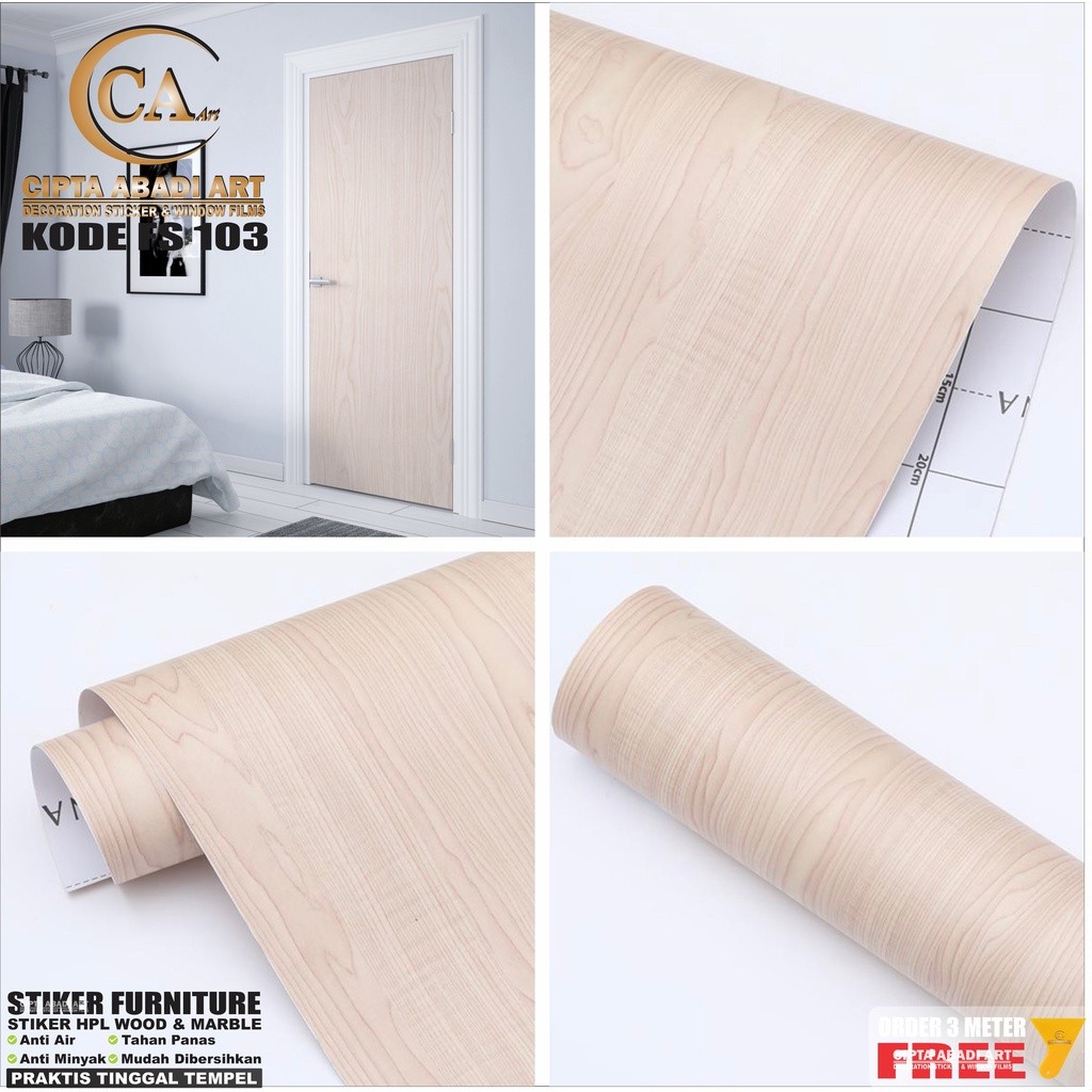 Jual Stiker Lemari Meja Triplek Kitchen Set Motif Serat Kayu Lebar 122 ...