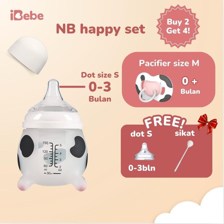 Jual {buy2get4} dot S HItam empeng free MooMoo ibebe baby bundle ...