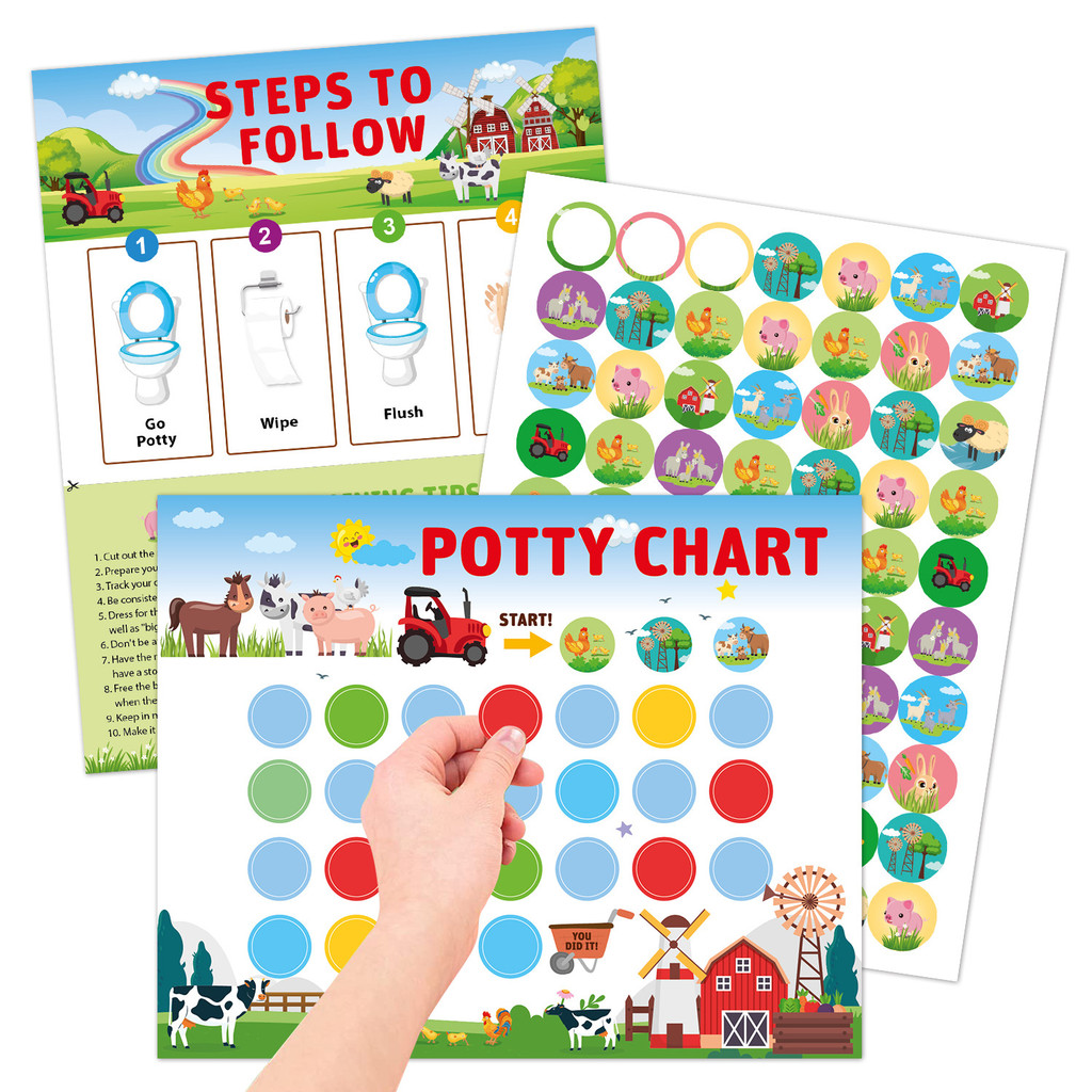 Jual Potty Training Stickers for Kids Potties Chart and Toddler ...