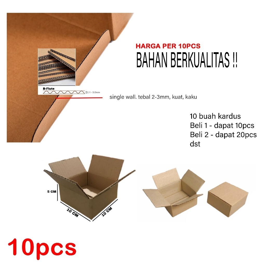 Jual (EP) kardus packing box coklat 10x10x5 | Shopee Indonesia