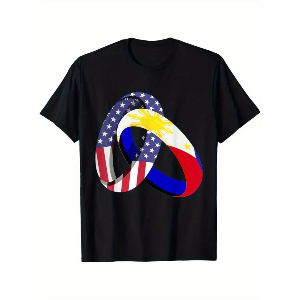 Jual Kaos Pertemanan US-Filipina: Desain bendera AS & Filipina menyatu ...