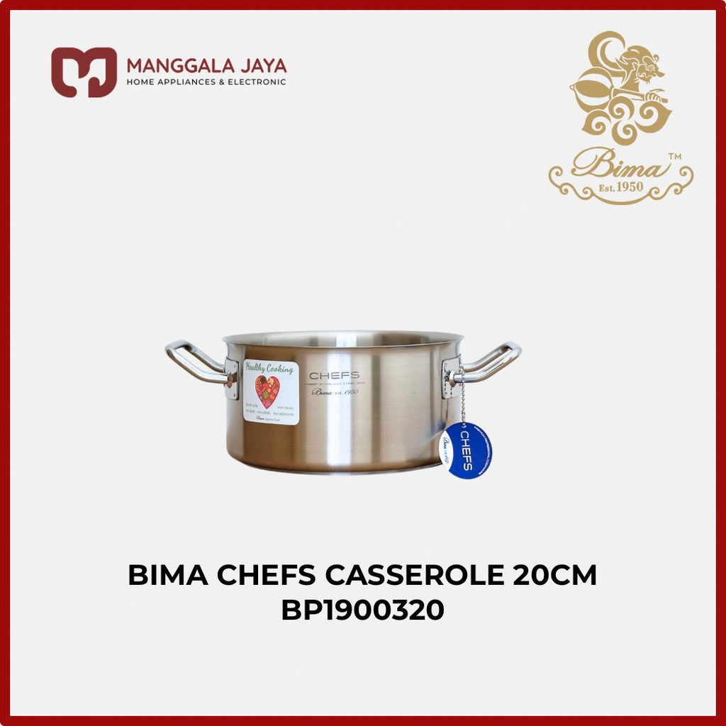 Jual Bima Chefs Casserole Panci Stainless 20cm BP1900320 | Shopee Indonesia
