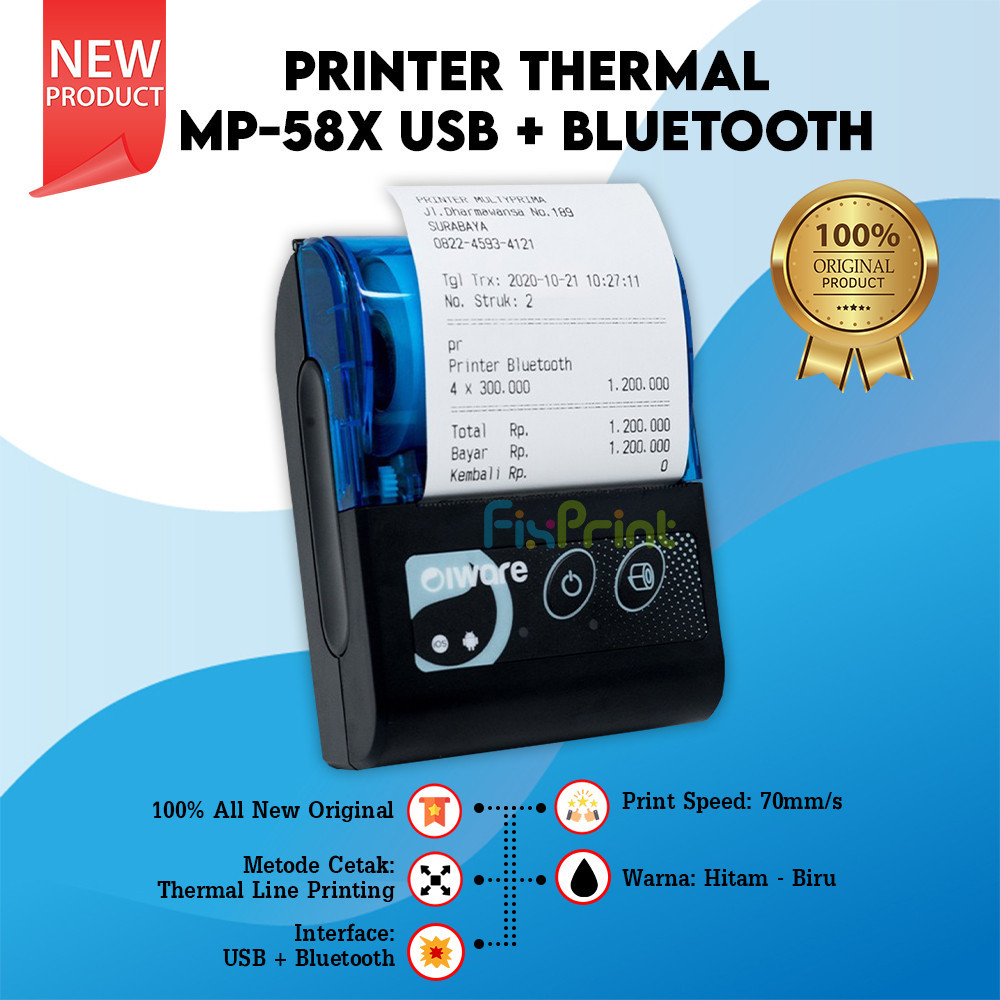 Jual Printer Bluetooth C58BT SUPPORT MOKA POS / PRINTER BLUETOOTH KASIR ...