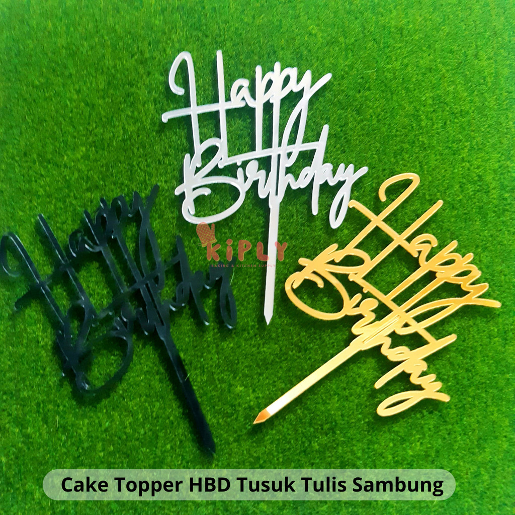 Jual Cake Topper HBD Tusuk Tulis Sambung Dokter/topper Kue Desain Ulang ...