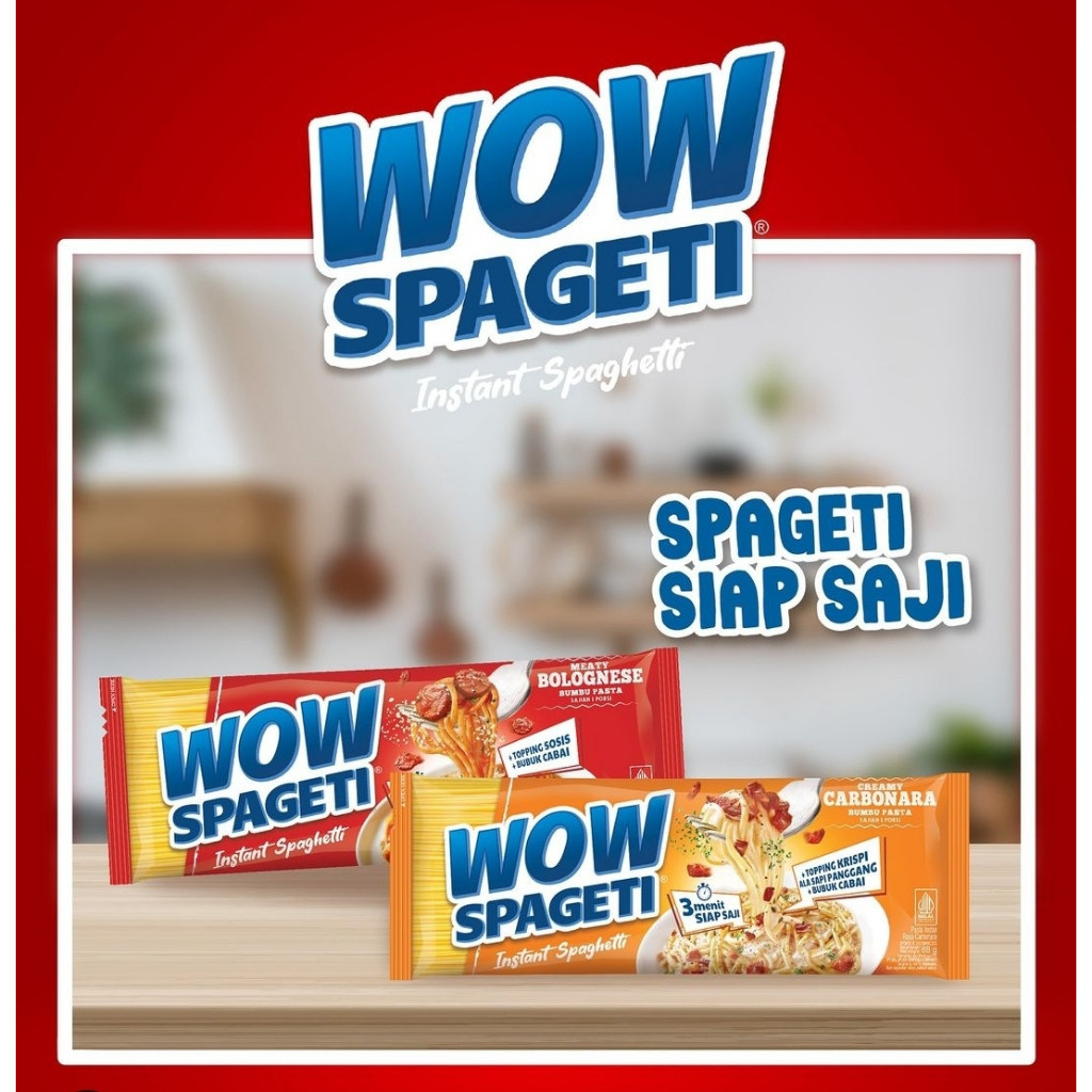 Jual MIE SPAGHETTI WOW SPAGETI BOLOGNESE CARBONARA 84gr PROMO | Shopee Indonesia