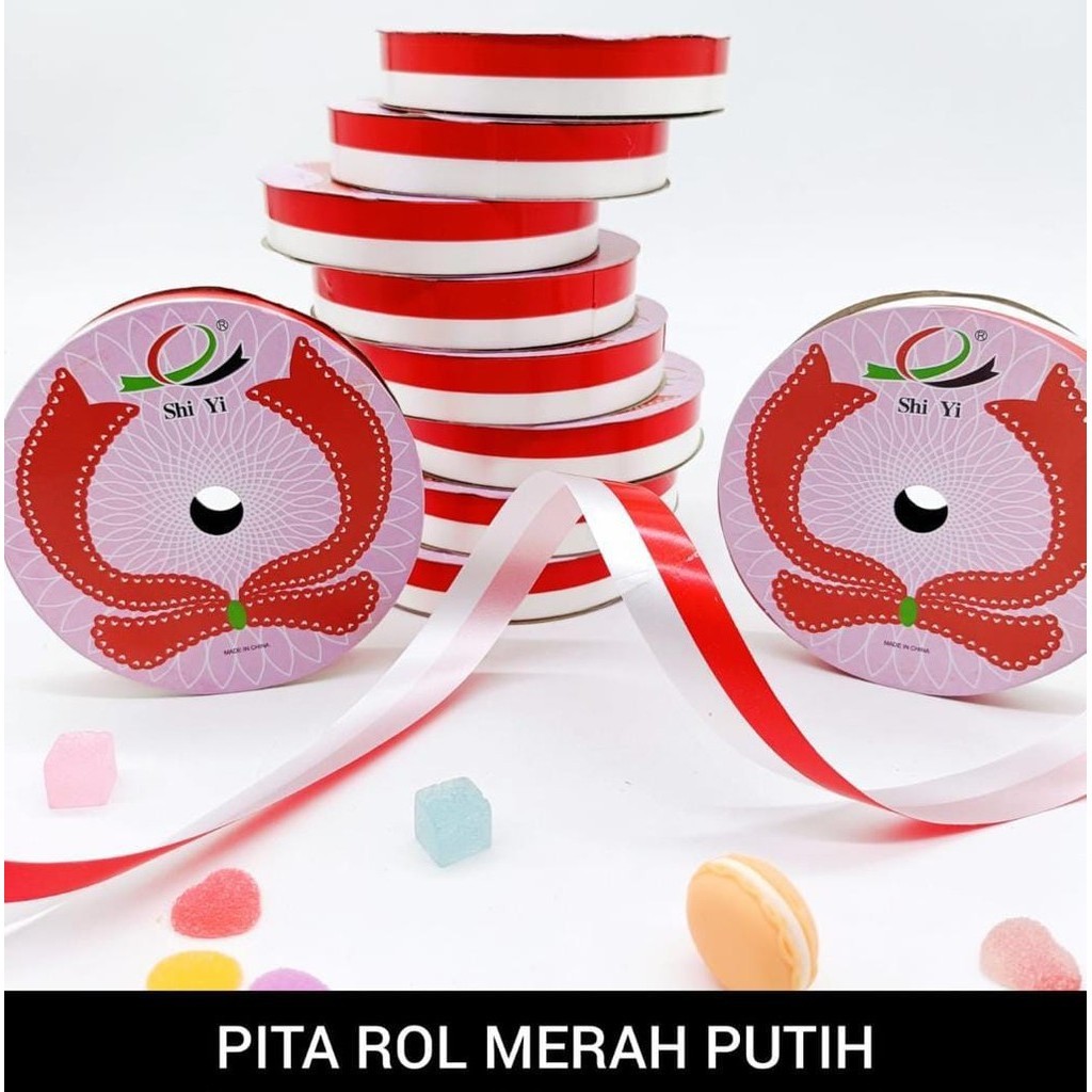 Jual PITA ROLL MERAH PUTIH (1.8 CM X 100 CM) / PITA BENDERA / PITA ...