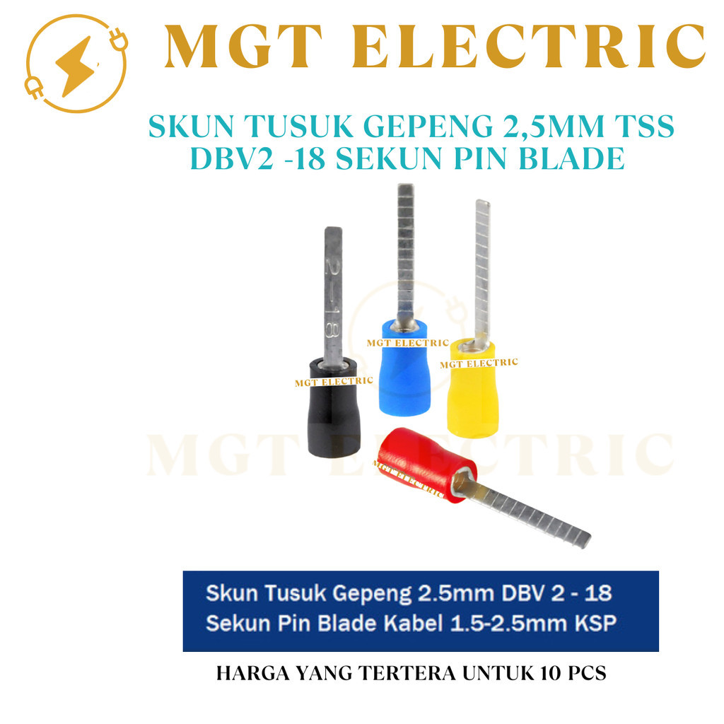 Jual Skun Tusuk Gepeng 2.5mm TSS DBV 2 - 18 Sekun Pin Blade | Shopee ...