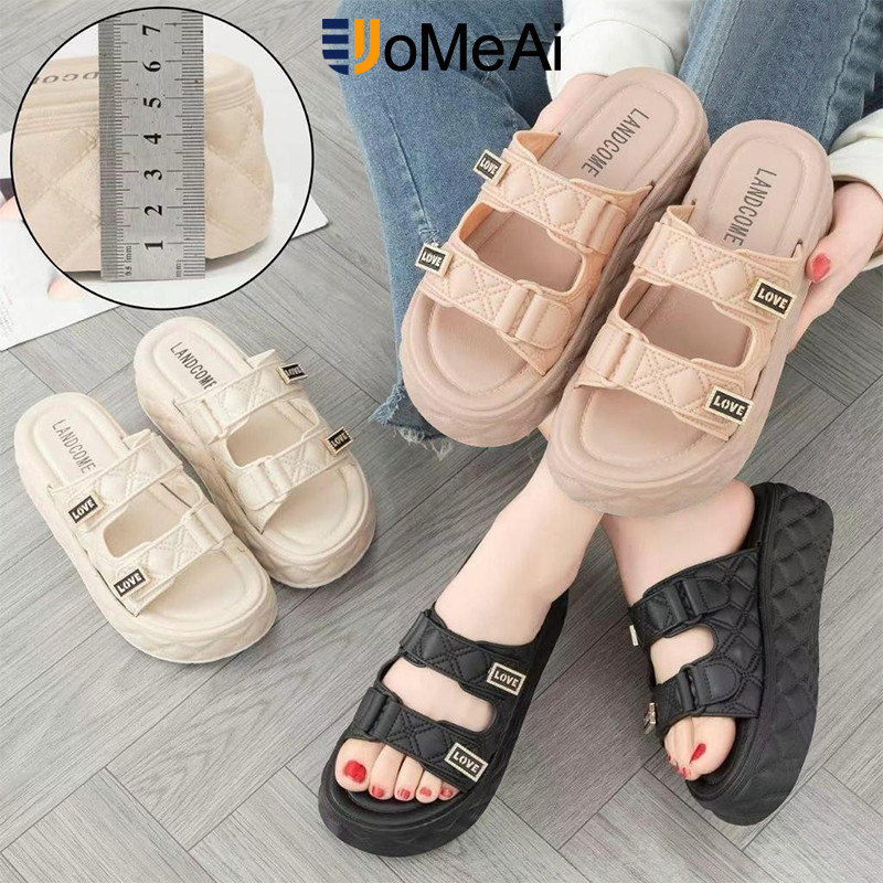 Jual UoMeAi Sandal Wanita Sandal Jelly Slop Wedges Wanita Korea Dewasa ...
