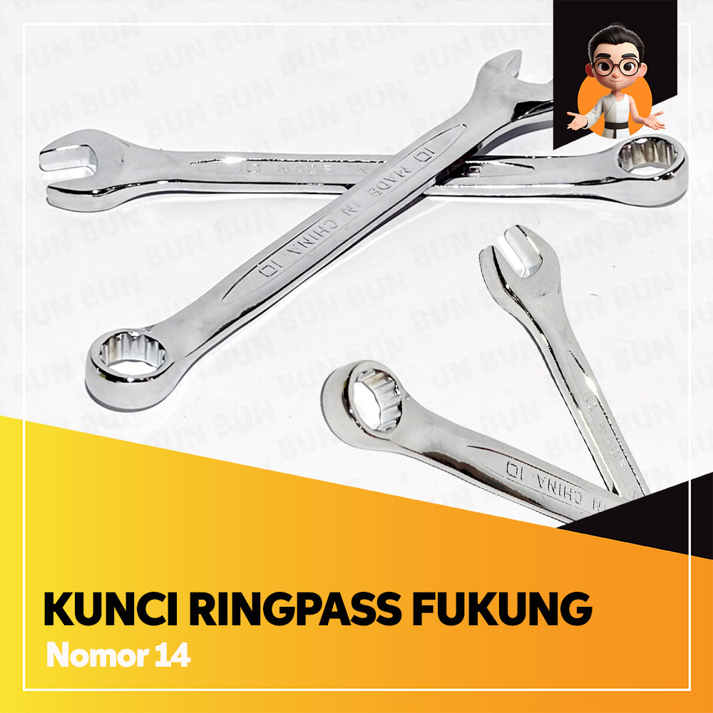 Jual Kunci Ring Pas 14 mm Kilat Fukung Asli/Double Combination Wrench ...