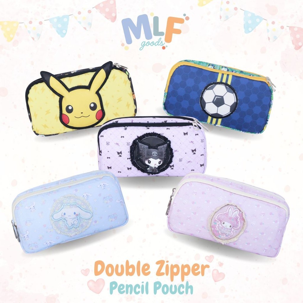 Jual MLF Goods - Double Zipper Pencil Case Tempat Pensil Anak | Shopee ...