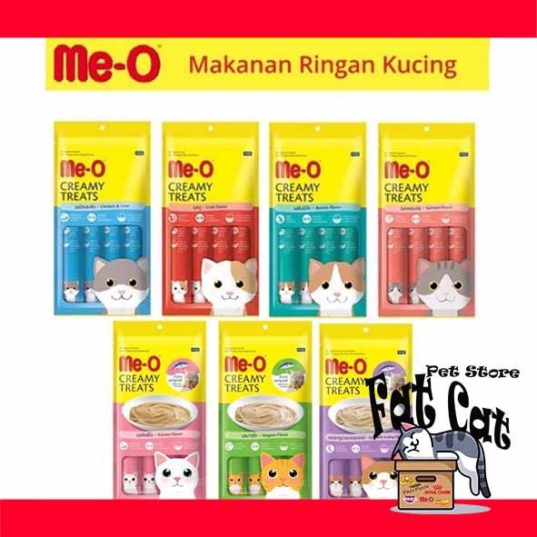 Jual MeO MeO Creamy Treats Snack Kucing All Variant 1 pack 60gr ...